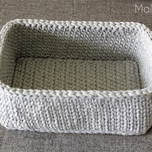 Crochet Rectangular Basket Pattern, Crochet Pattern, Instant Download ...