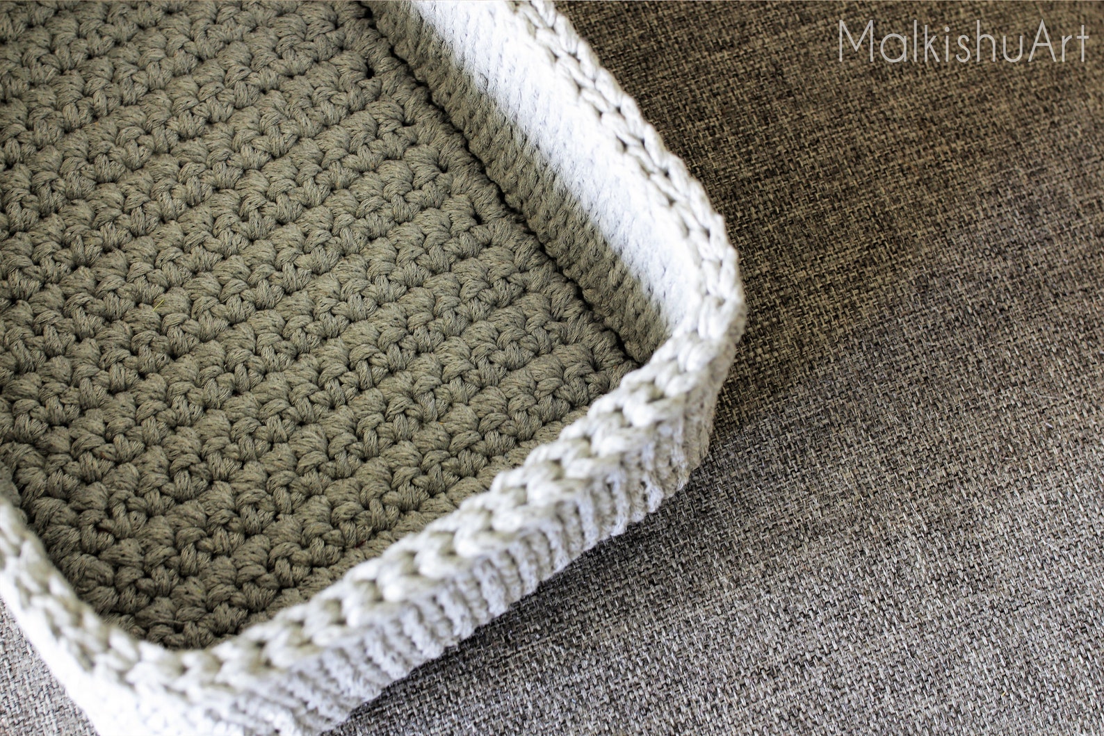 Crochet Rectangular Basket Pattern, Crochet Pattern, Instant Download ...