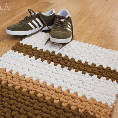 Rectangular Stripes Rug Pattern Crochet Pdf Pattern Crochet | Etsy