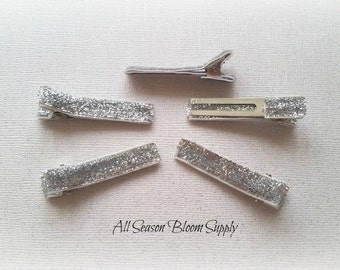 White Lined Clips Double Prong Partially Lined Clips | Etsy