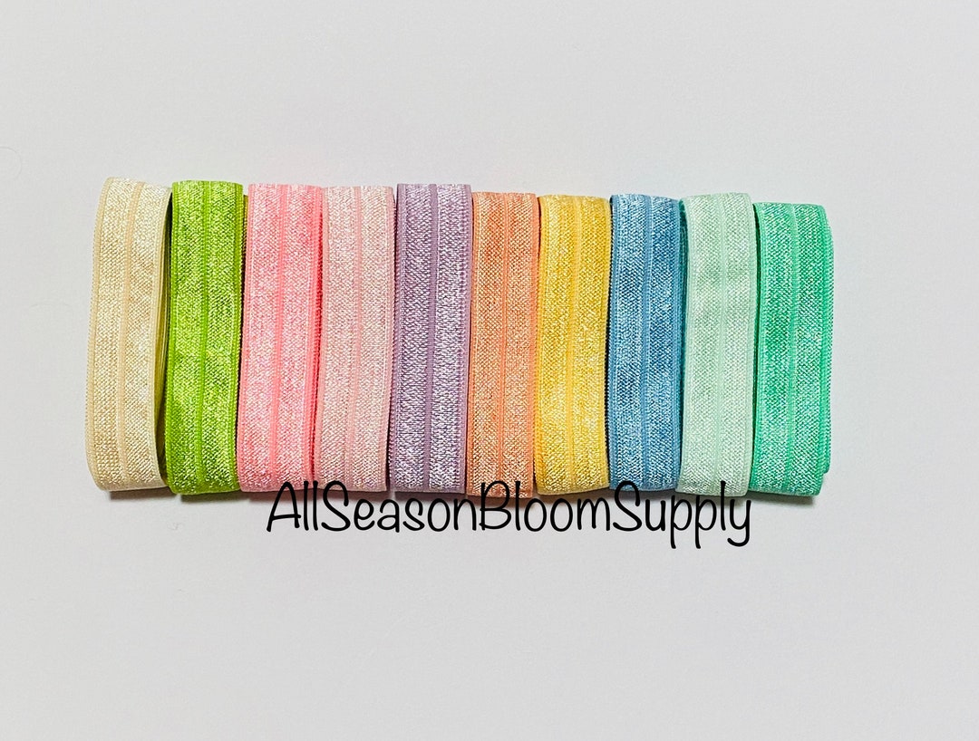 10 Yards - Pastel Colors Theme FOE - Spring - Grab Bag - Solid Elastic ...