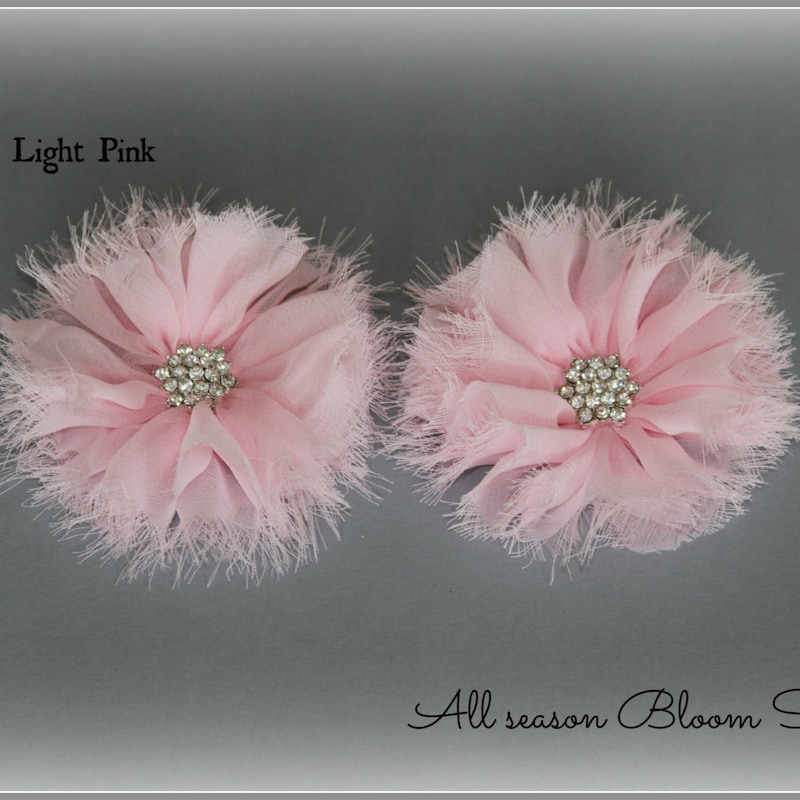 Pink Chiffon Flower - Etsy