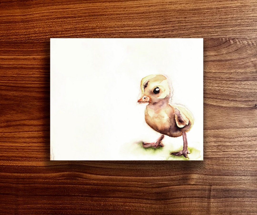 Duckling Print, Watercolor Art, Wall Art, Home Décor, Nursery Decor, 5 ...