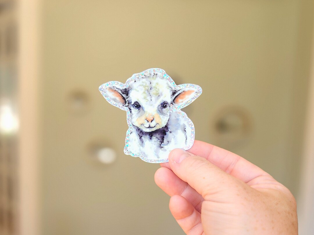 Lamb Sticker, 3" Die Cut, Sticker Bomb, Cute Vinyl Decal, Cute Decal ...