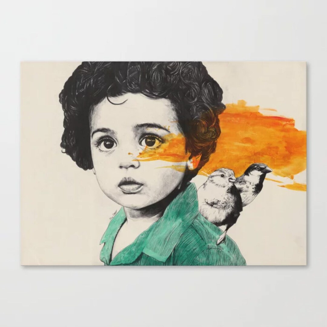 Young Boy Realistic Portrait • Expressive Child Portrait Wall Art ...