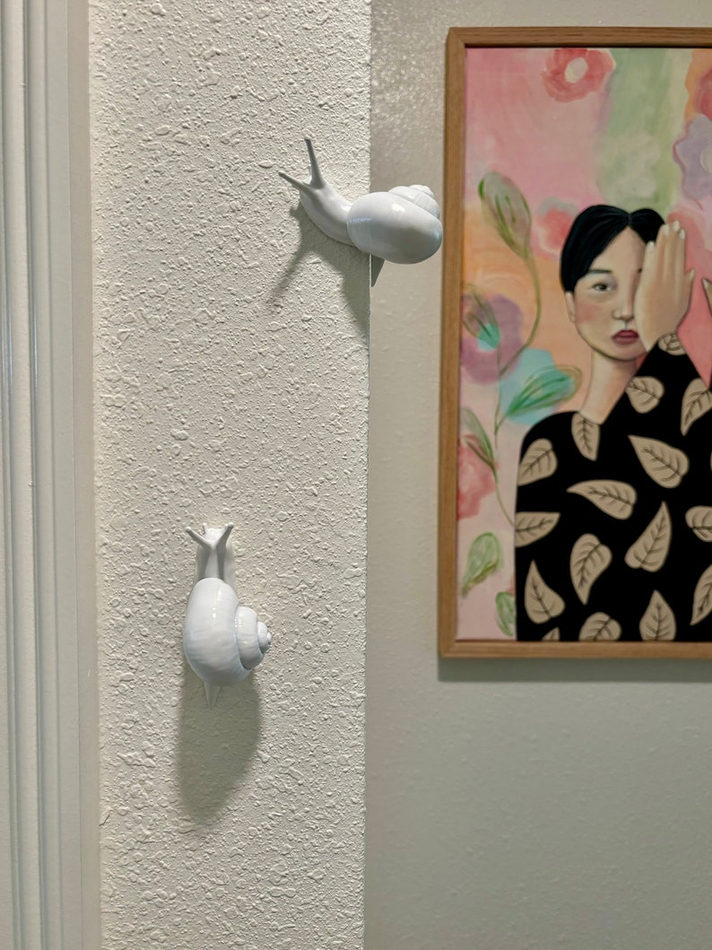 Snail Wall Sculpture - White - Wall Art - Etsy