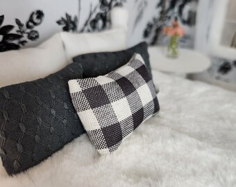 Dollhouse Miniatures Decorations, Dollhouse Throw Pillow, Textured ...