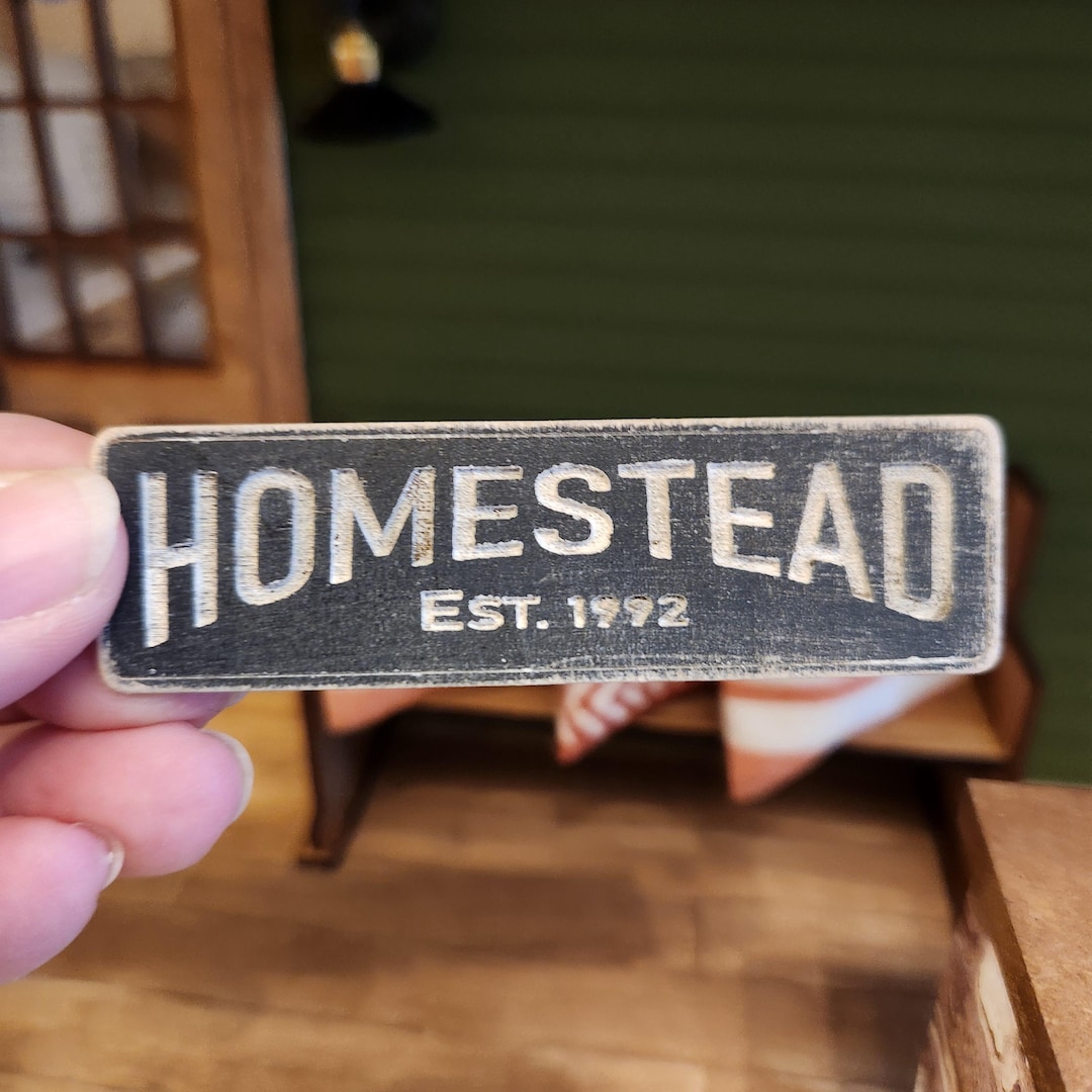 Dollhouse Miniatures Sign, HOMESTEAD, Home Decor, Miniature Sign ...