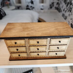 Dollhouse Miniatures Chest of Drawers, Dresser, Shiplap, Modern ...