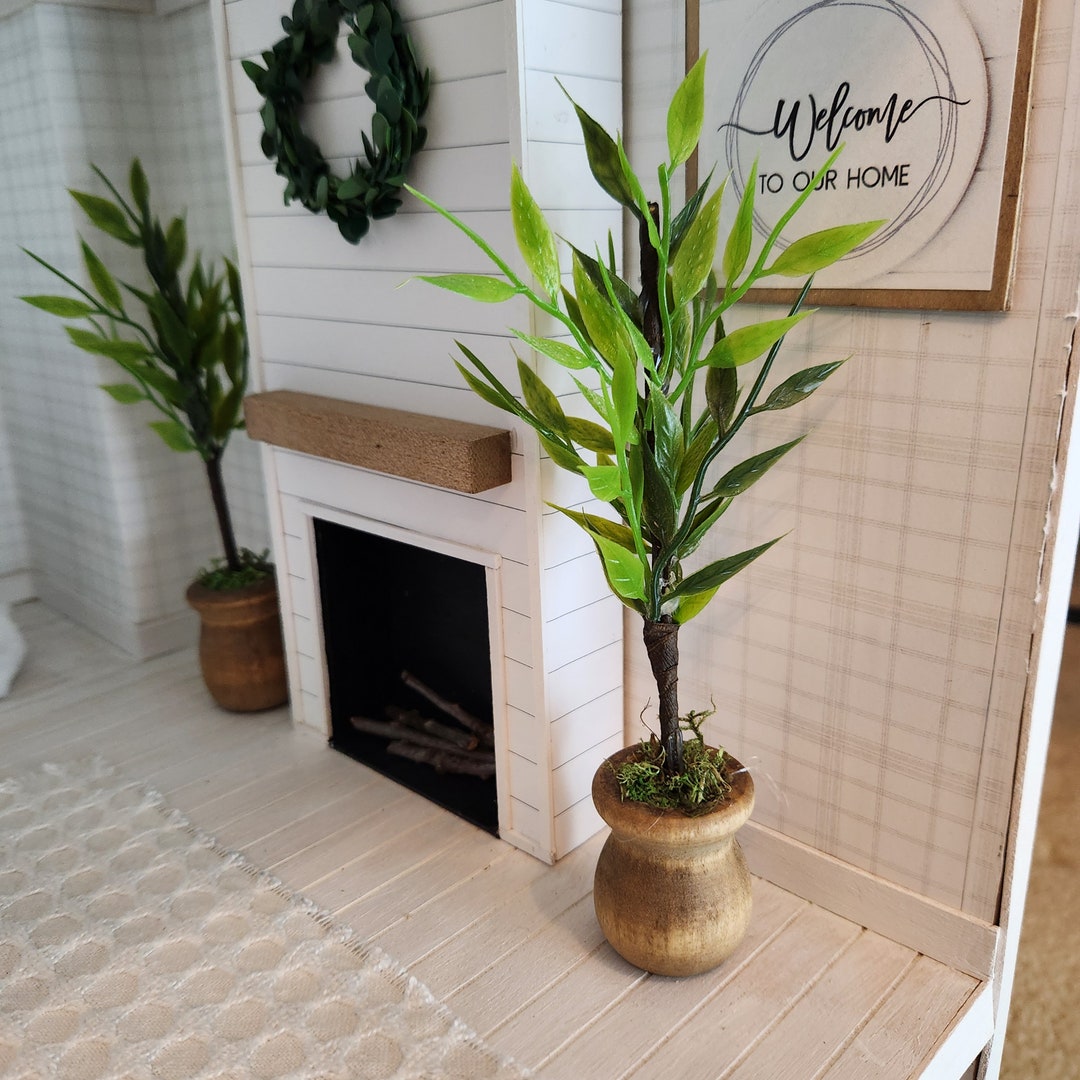 Dollhouse Miniatures FICUS TREE, Home Decor, Miniature Plant, Dollhouse ...