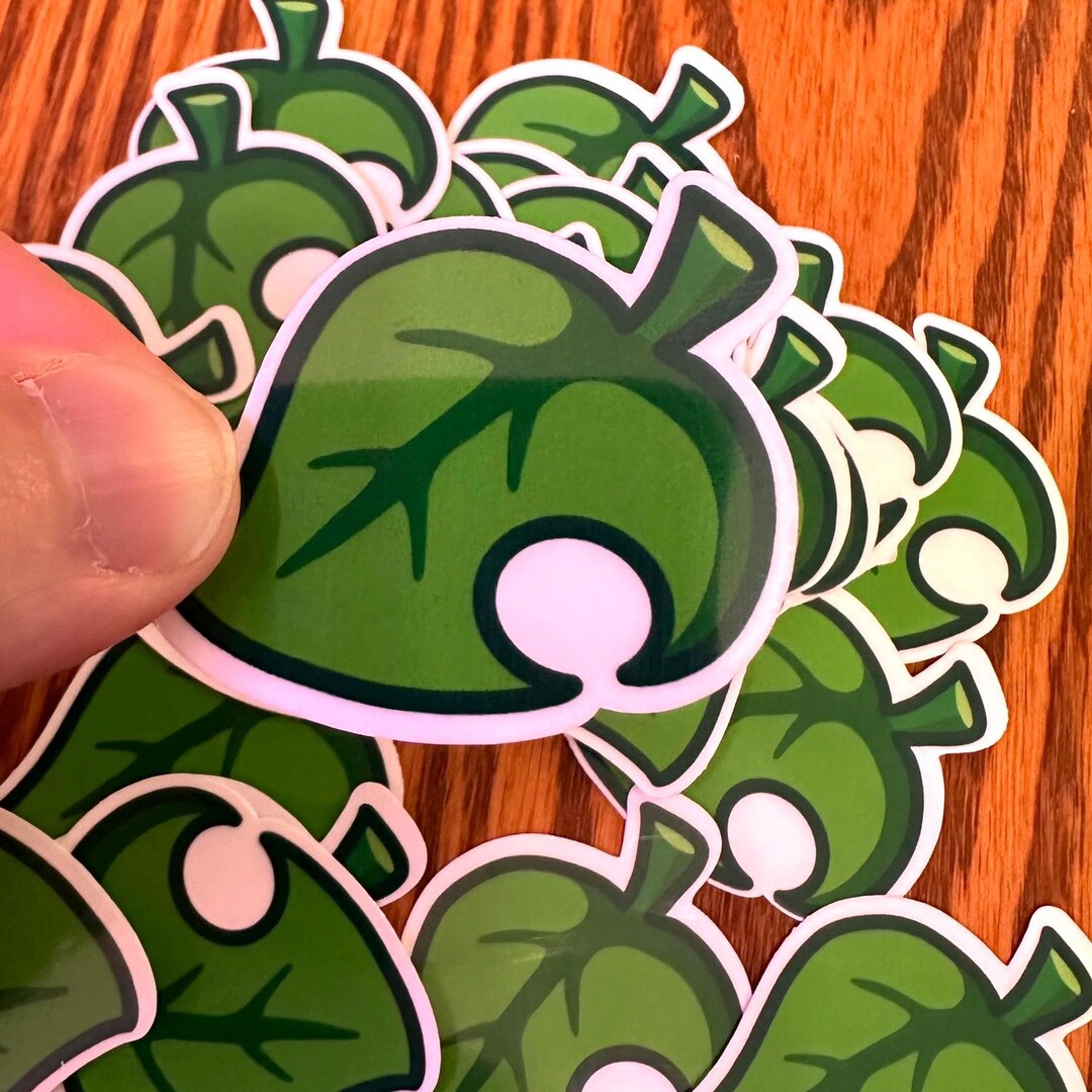 Animal Crossing Leaf Sticker - Etsy