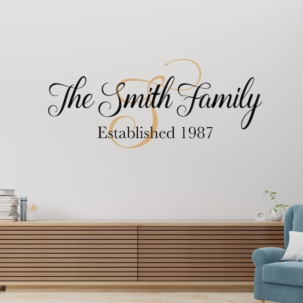 Monogram Wall Decals - Etsy