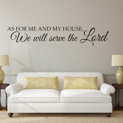 As for Me and My House We Will Serve the Lord - Etsy
