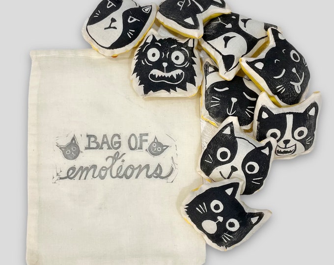Bag of Emotions Cats Feelings Toy Emotions Toy Montessori Game Handmade ...