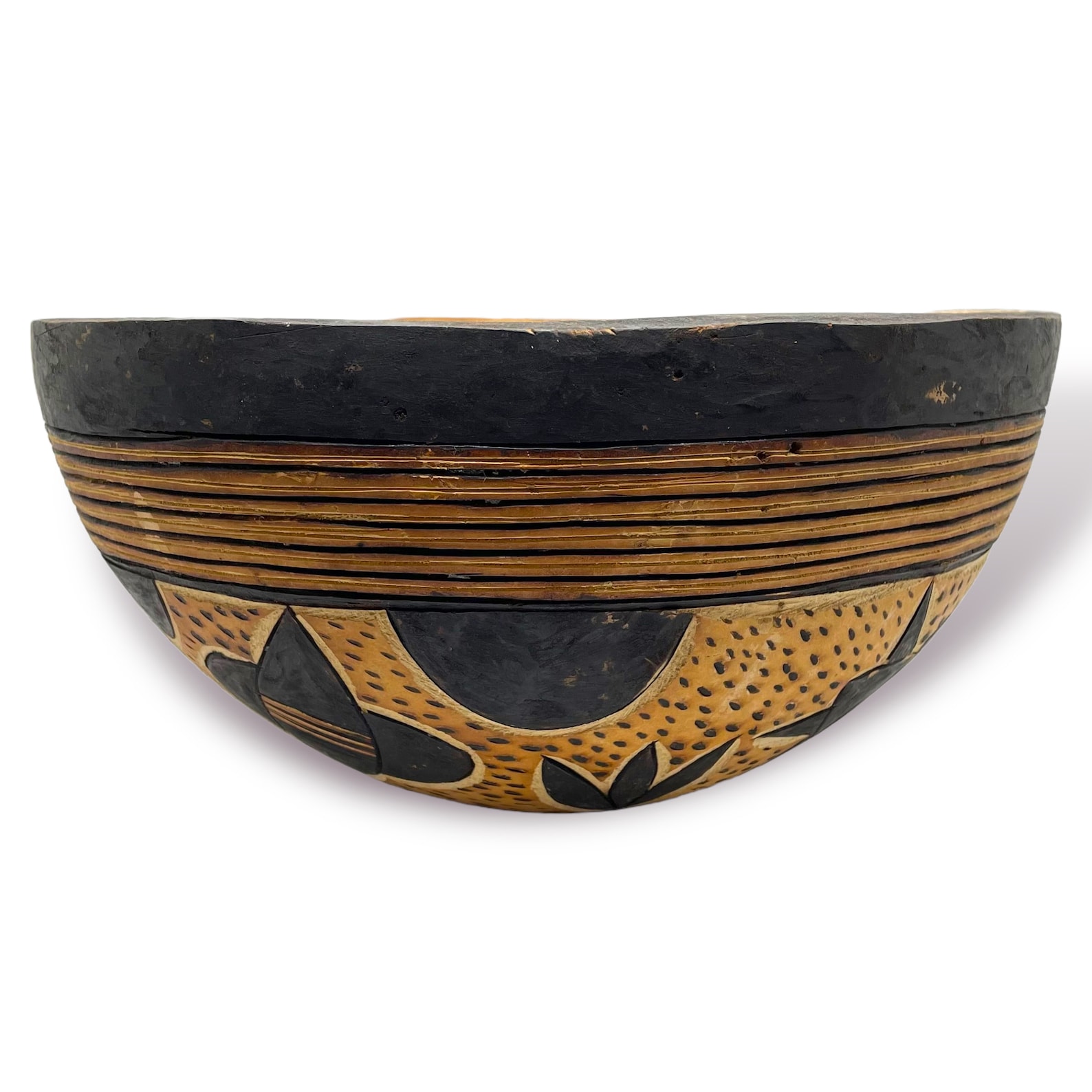 Set of Three Vintage African Hand-carved Gourd Calabash Bowl - Etsy