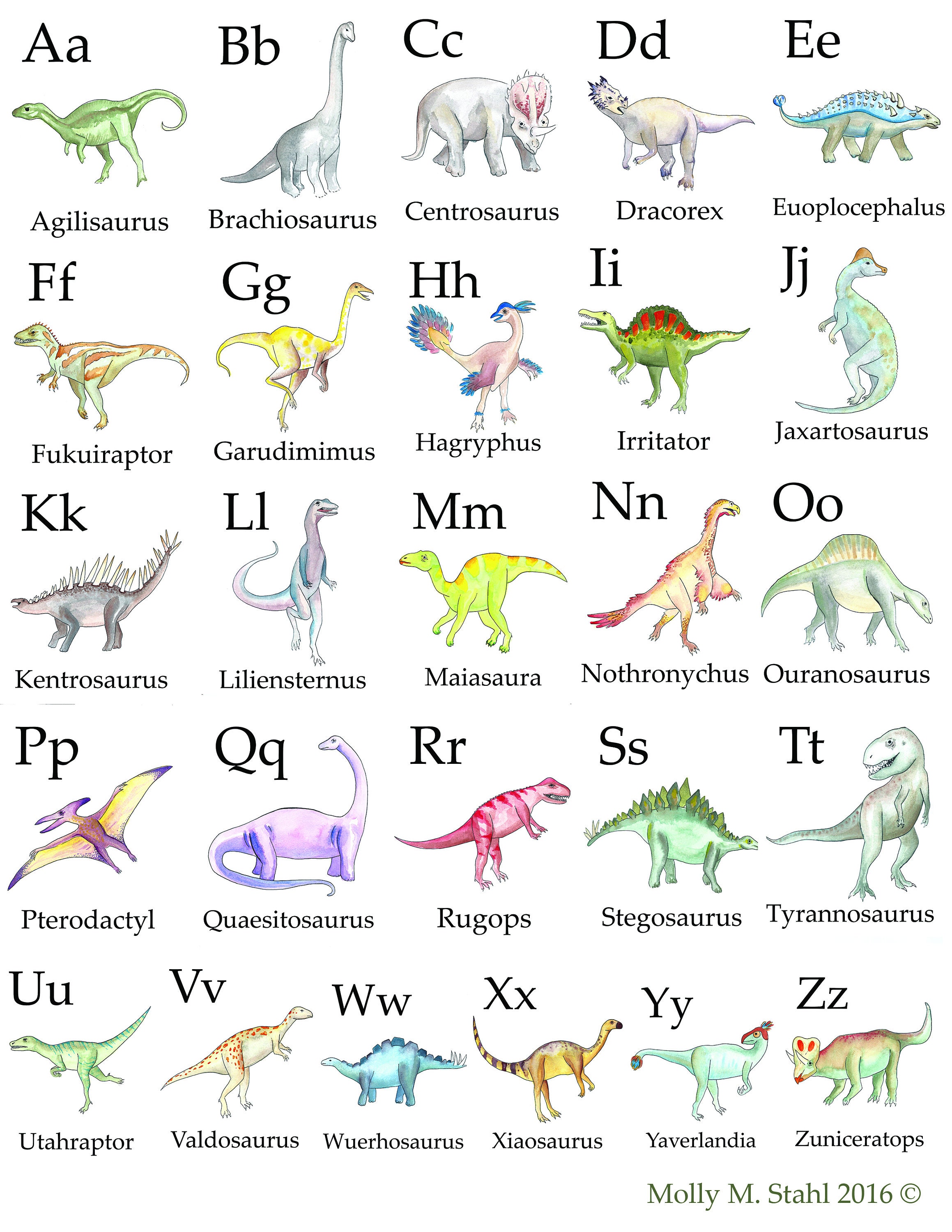 Dinosaur Alphabet Digital Download Printable Pdfs Children&#039;s Alphabet ...
