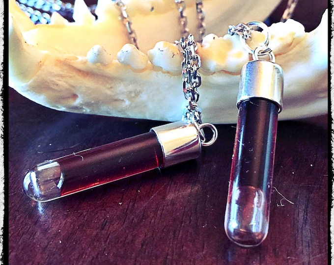 Sterling Silver Blood Vial Pendant Kit Lovers Includes Anticoagulant ...