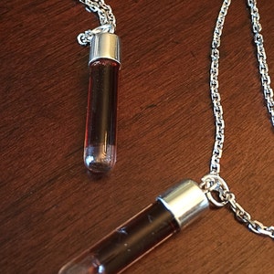 Sterling Silver Blood Vial Pendant Kit Lovers Includes Anticoagulant ...