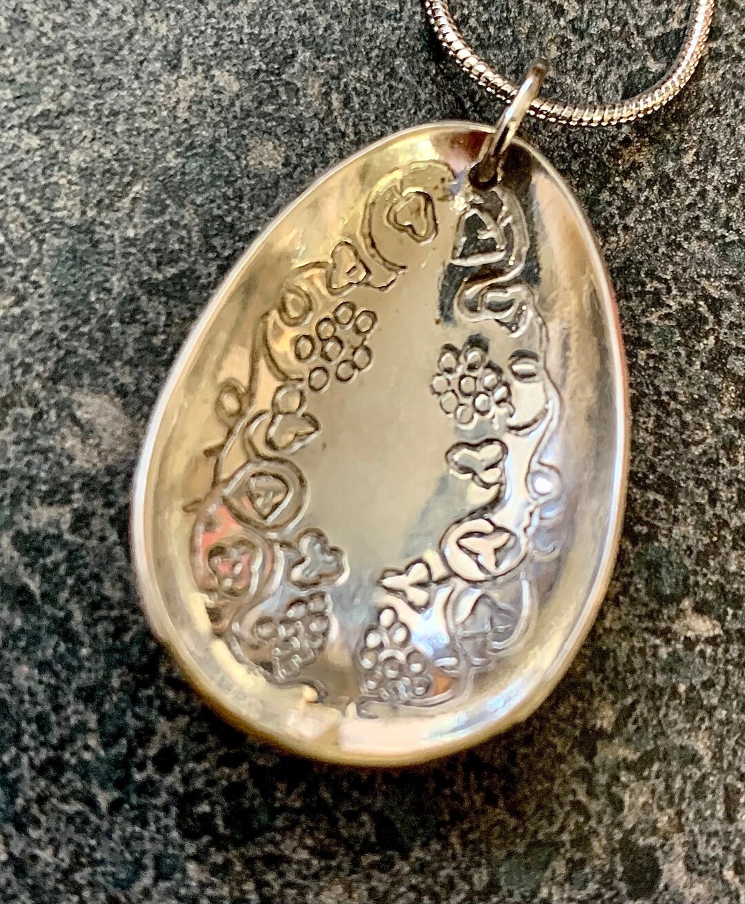 FANCY SPOON Repurposed Spoon Pendant, Swirl Spoon, Silver Plate Spoon ...