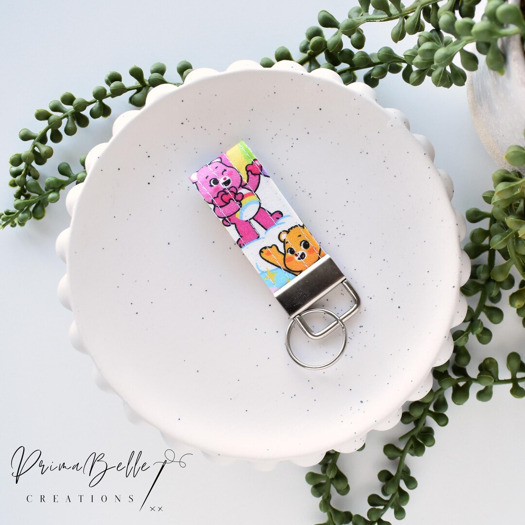 Mini Key Fob rainbow Care Bears Keyring - Etsy