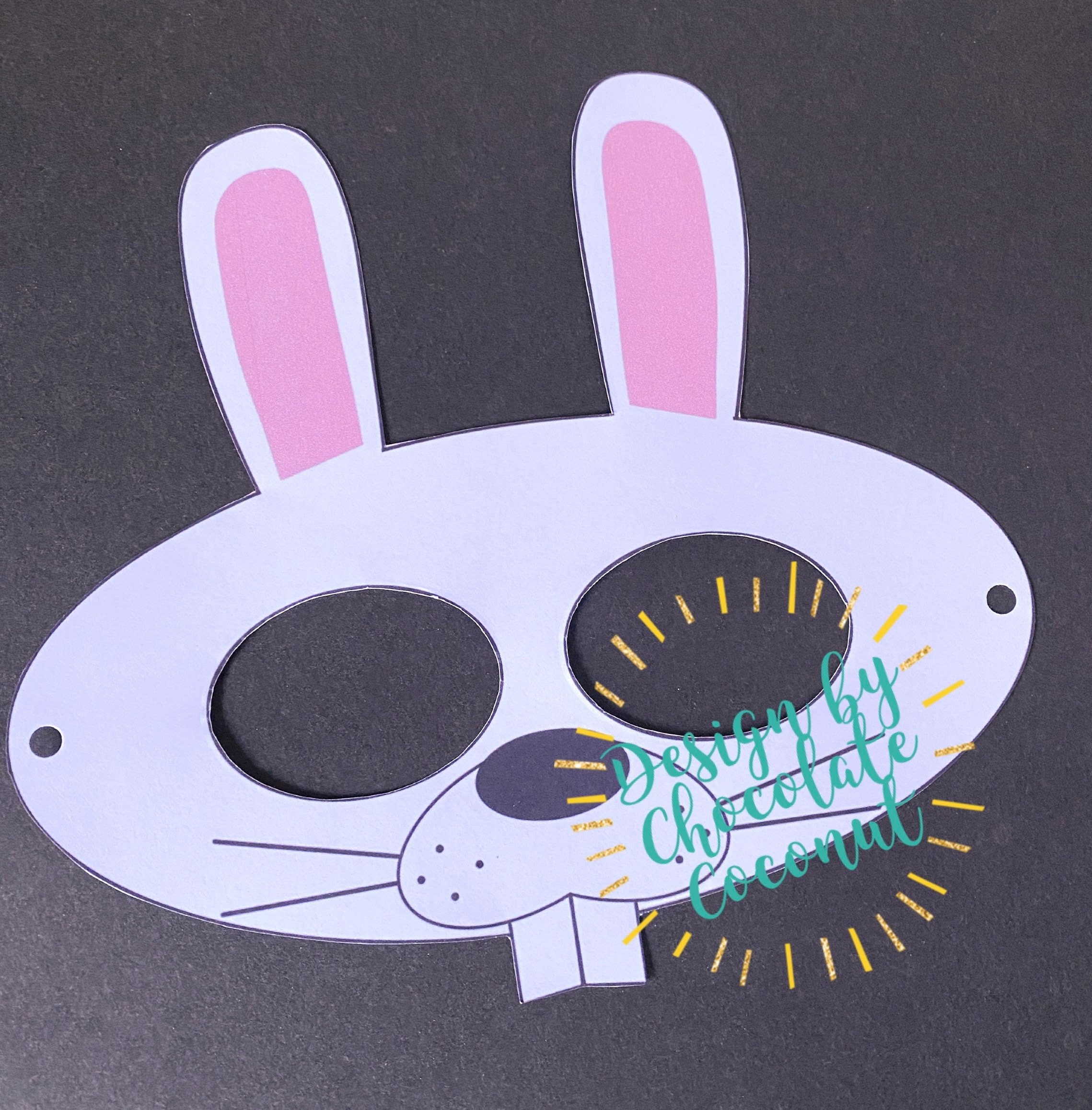 Bunny Mask Printable - Etsy