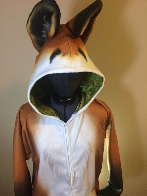 Red Fox Hoodie | Etsy