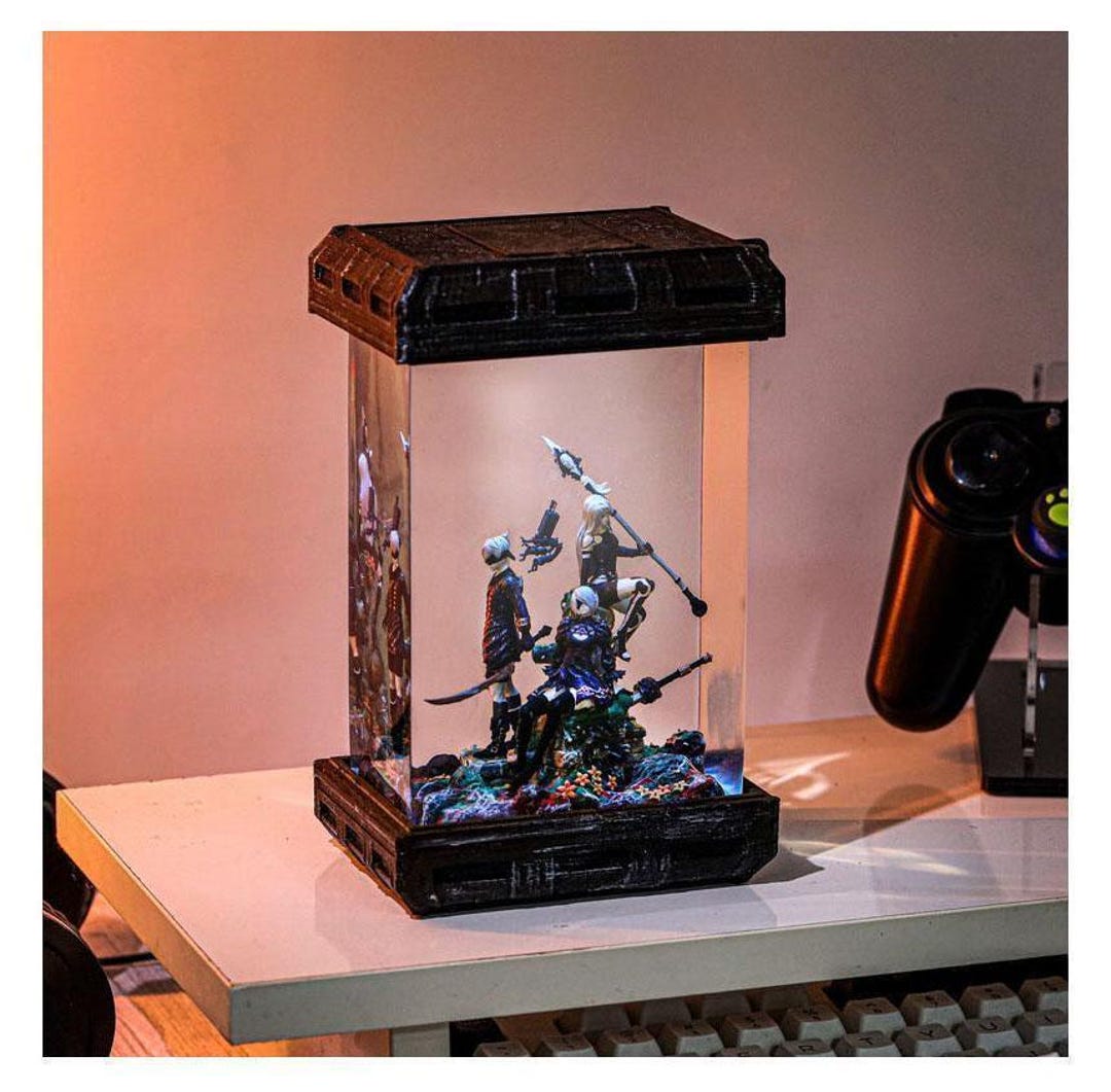 N.ier Aut.om.ata Diorama Resin Lamp Terrarium Personalized Night Light Miniature Gamer Gifts ...
