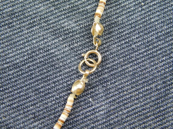 Ethiopian Surfboard Heishi Bead Chain Bone Pendant Fi… - Gem