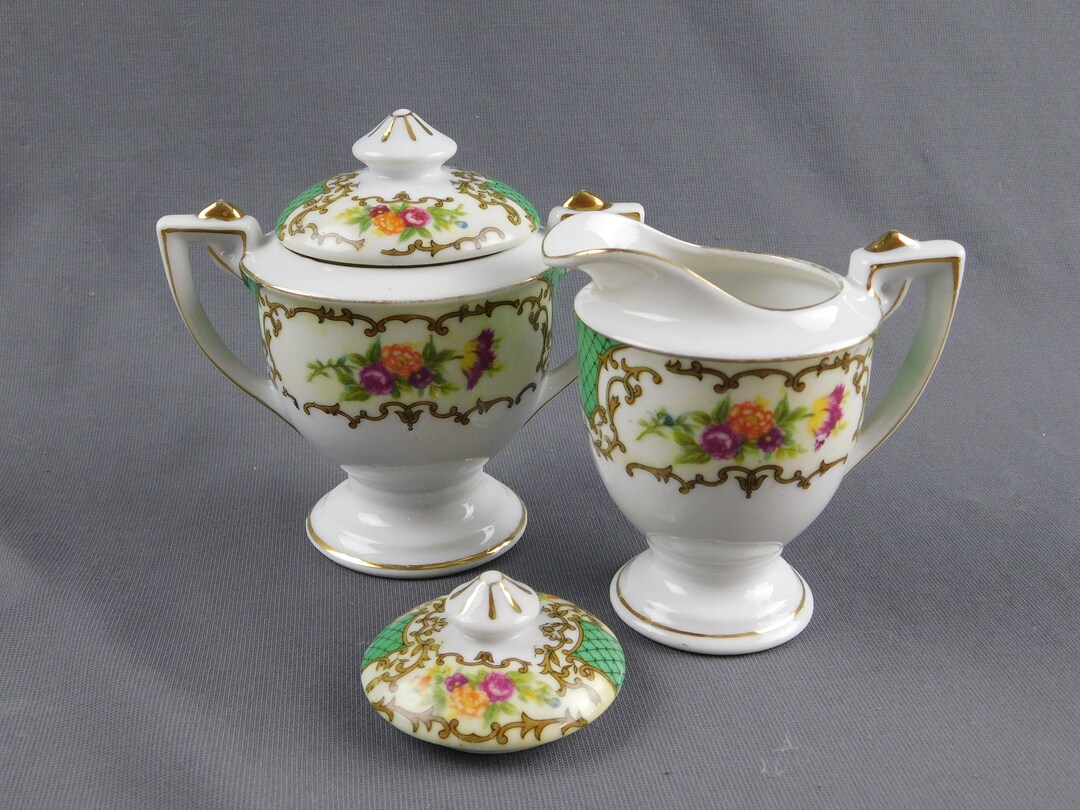 Tashiro Shoten Ltd, Tsl5 Hand Painted Made in Japan Footed Creamer and ...