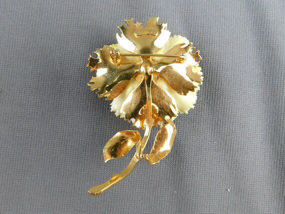 Giovanni Porcelain Flower Brooch Signed Vintage Made … - Gem