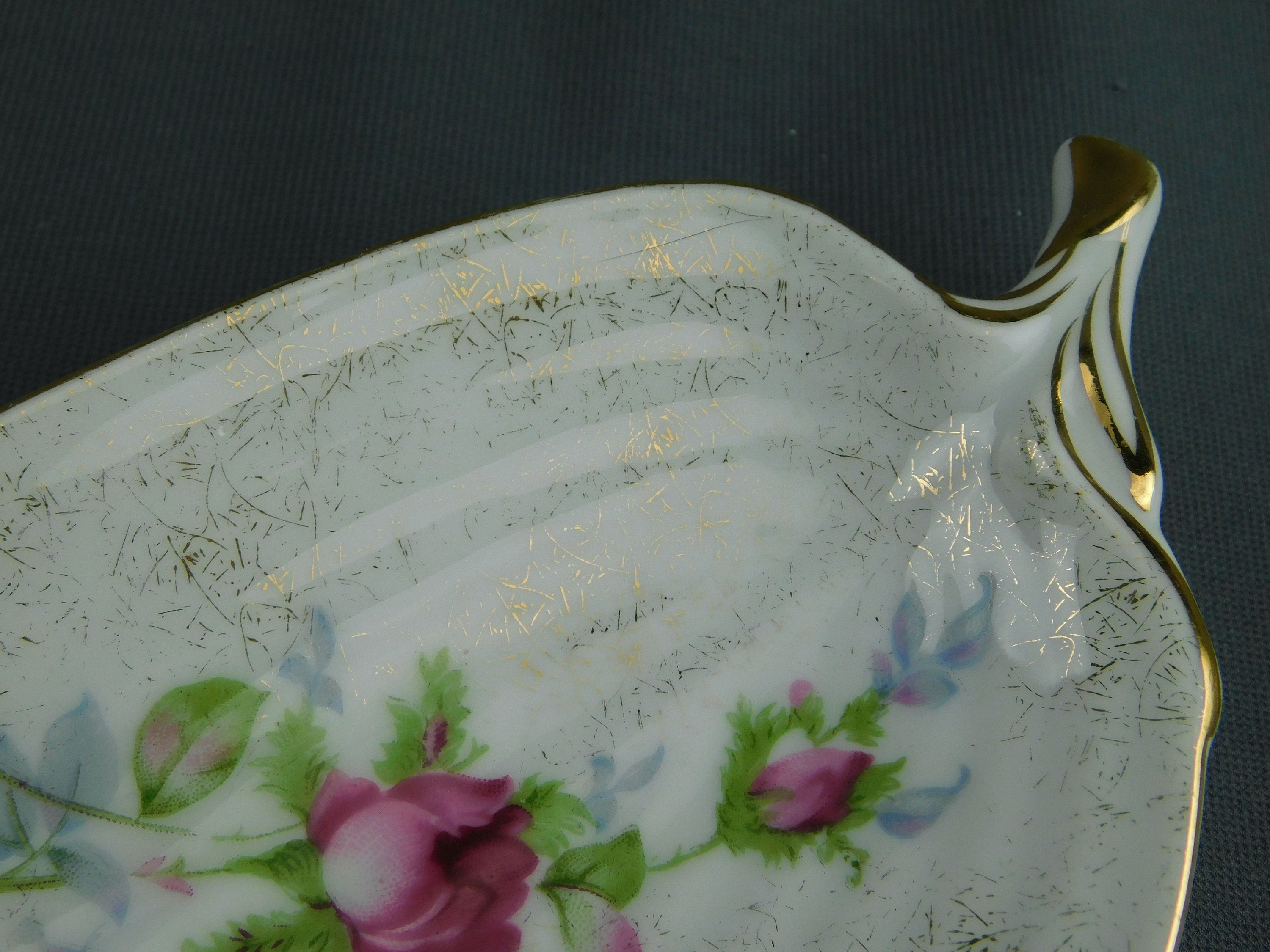 Norcrest Dresden Rose 12 Leaf Shaped Relish Dish Ceramic | Etsy