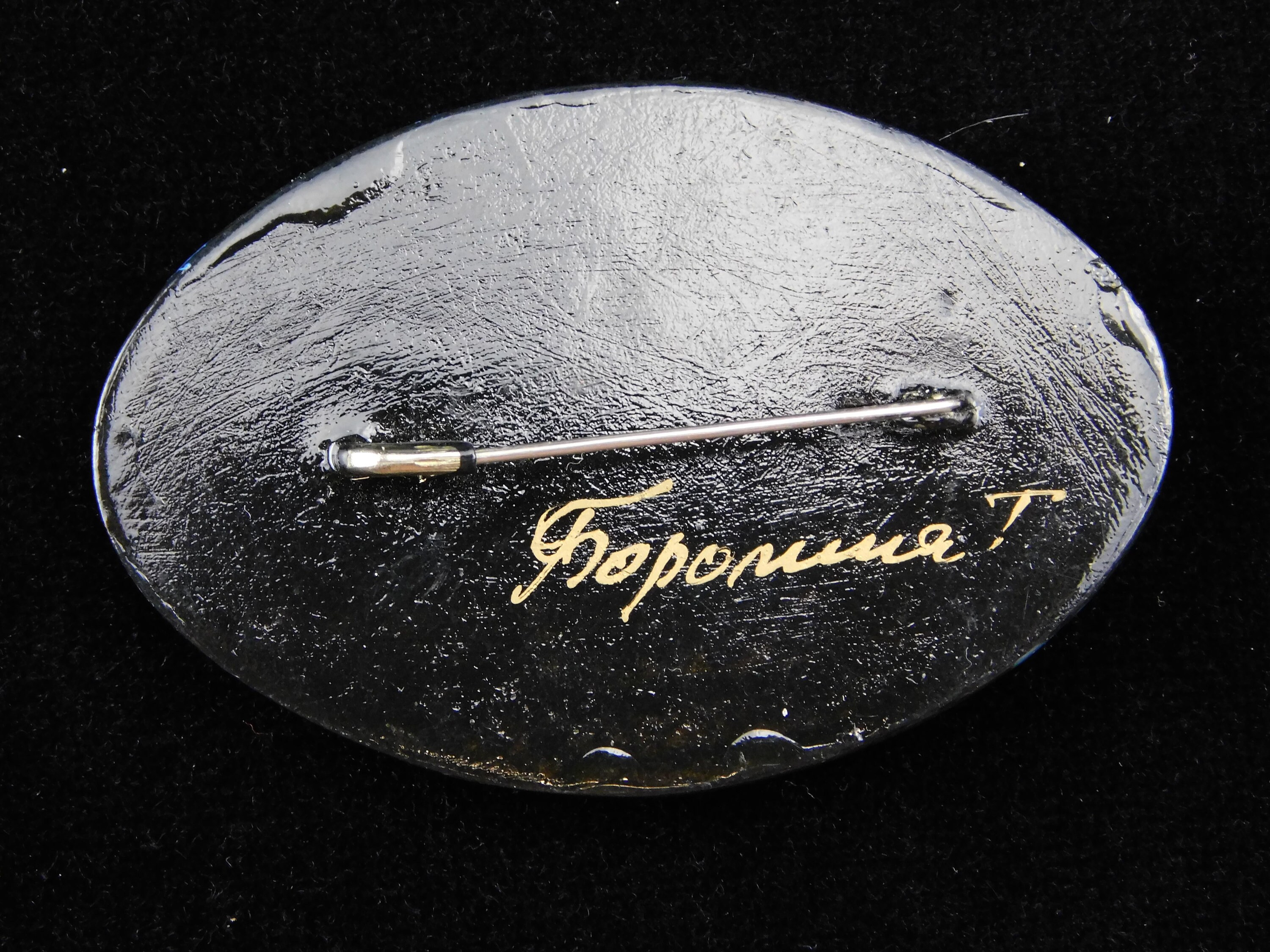 Vintage Traditional Hand Painted Russian Pin Brooch Floral - Etsy