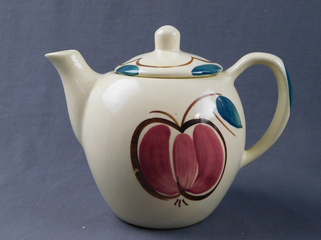 Vintage Purinton Pottery Fruit Pattern 3 Cup Teapot With Lid - 4-5/8 ...