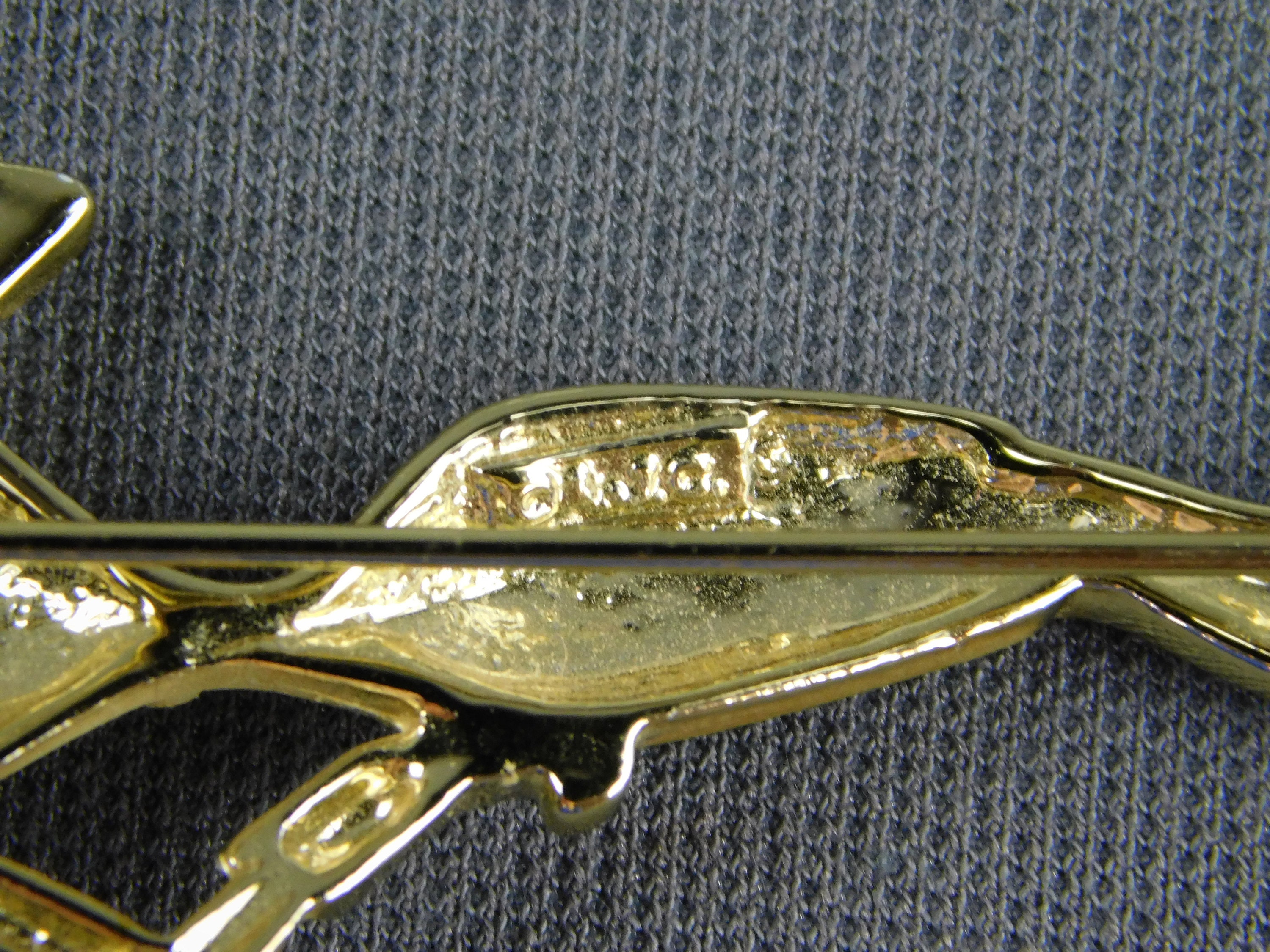 Signed A.J.C. Lady Pin Brooch Matte and Polished Gold Tone AJC | Etsy