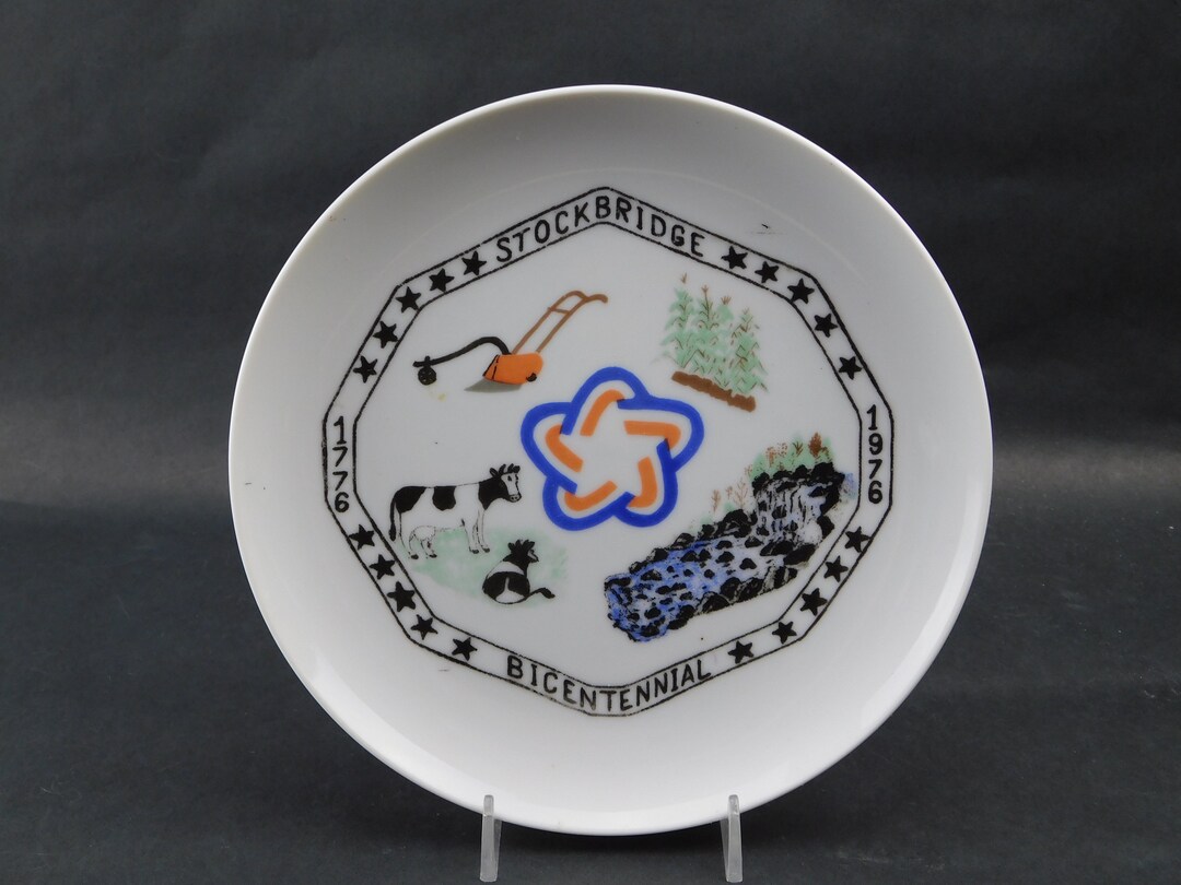 Vintage Stockbridge Bicentennial Plate 1776-1976 Unmarked 7-5/8" in ...