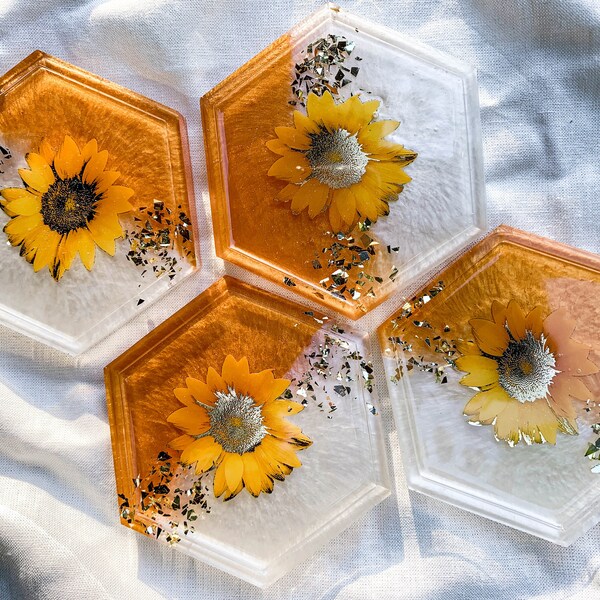 Yellow Coasters - Etsy