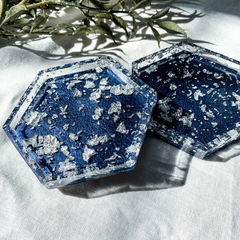 Blue Coasters - Etsy