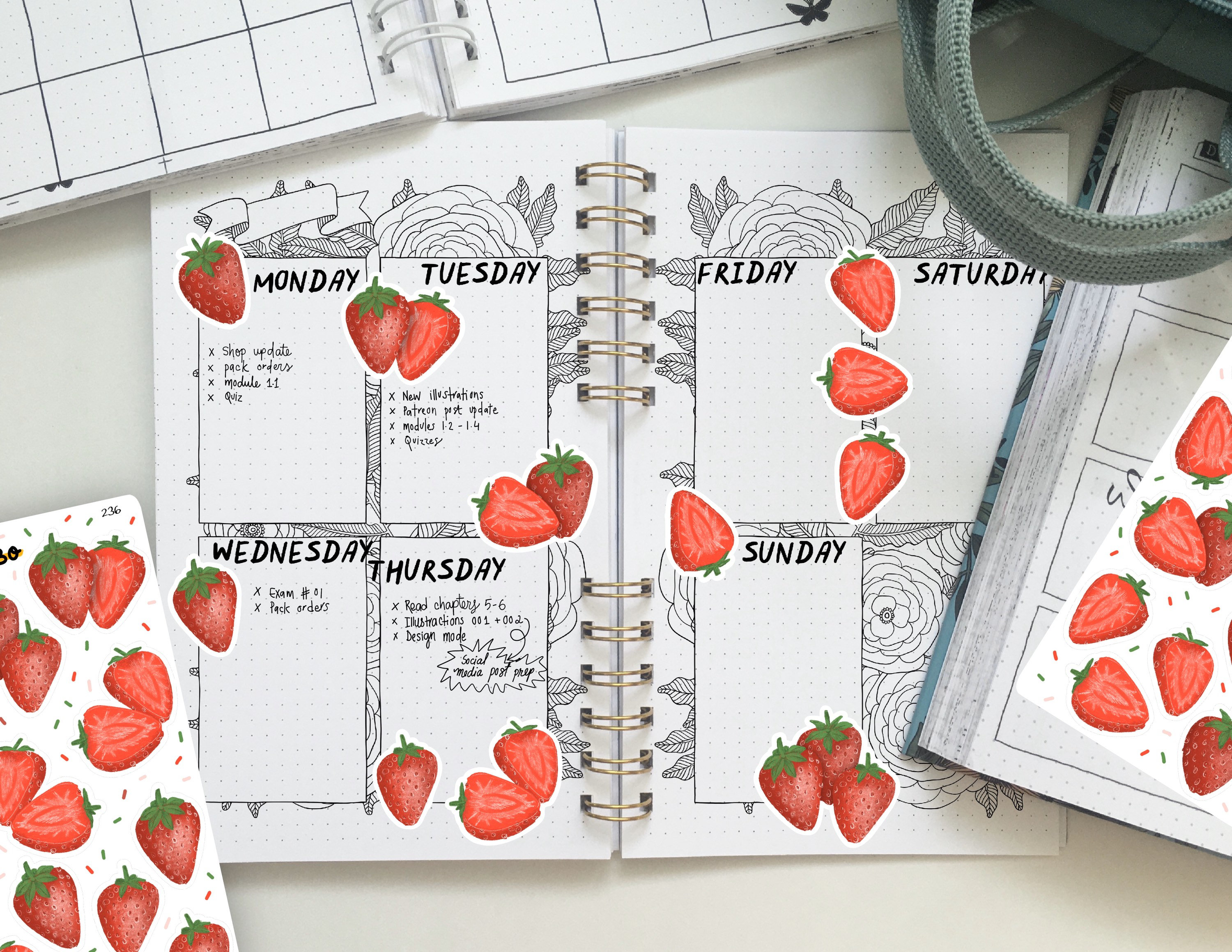 Paper cute career fruit stickers for kids bullet journaling art ...