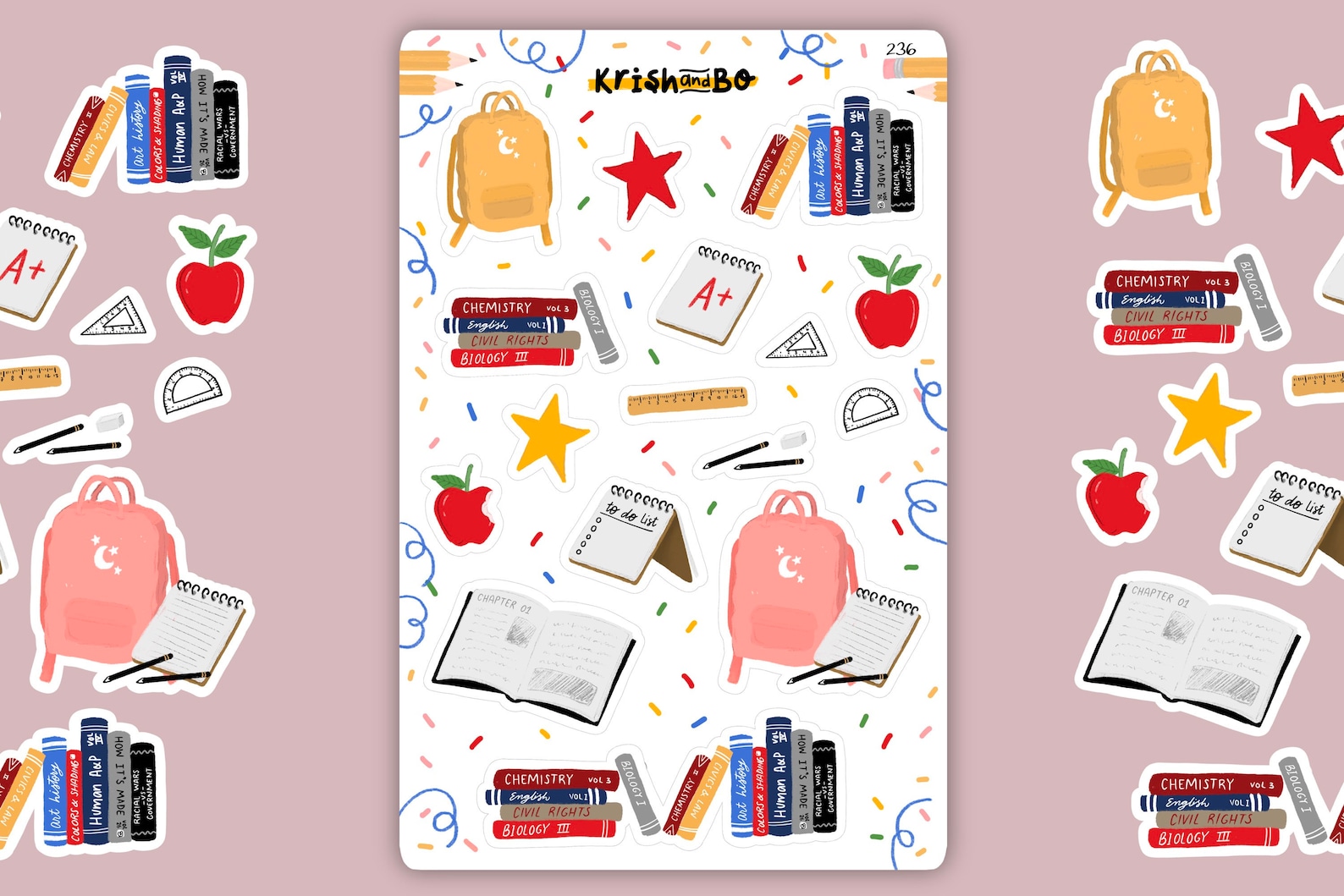 Back to School Sticker Sheet school stickers bullet | Etsy
