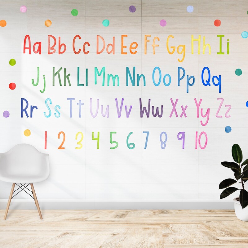 Alphabet Wall Decals - Etsy