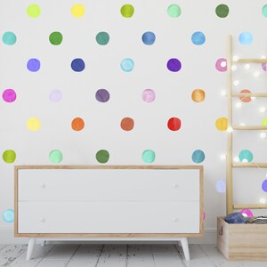 Watercolor Rainbow Set of Dots Pattern Vinyl Decals - Etsy