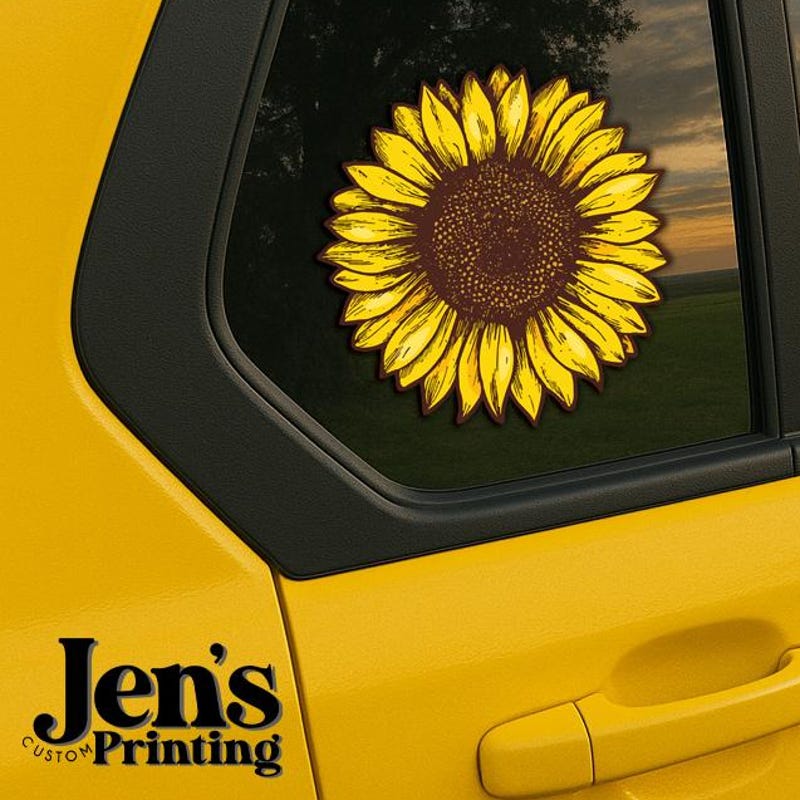 Flower Car Decal - Etsy
