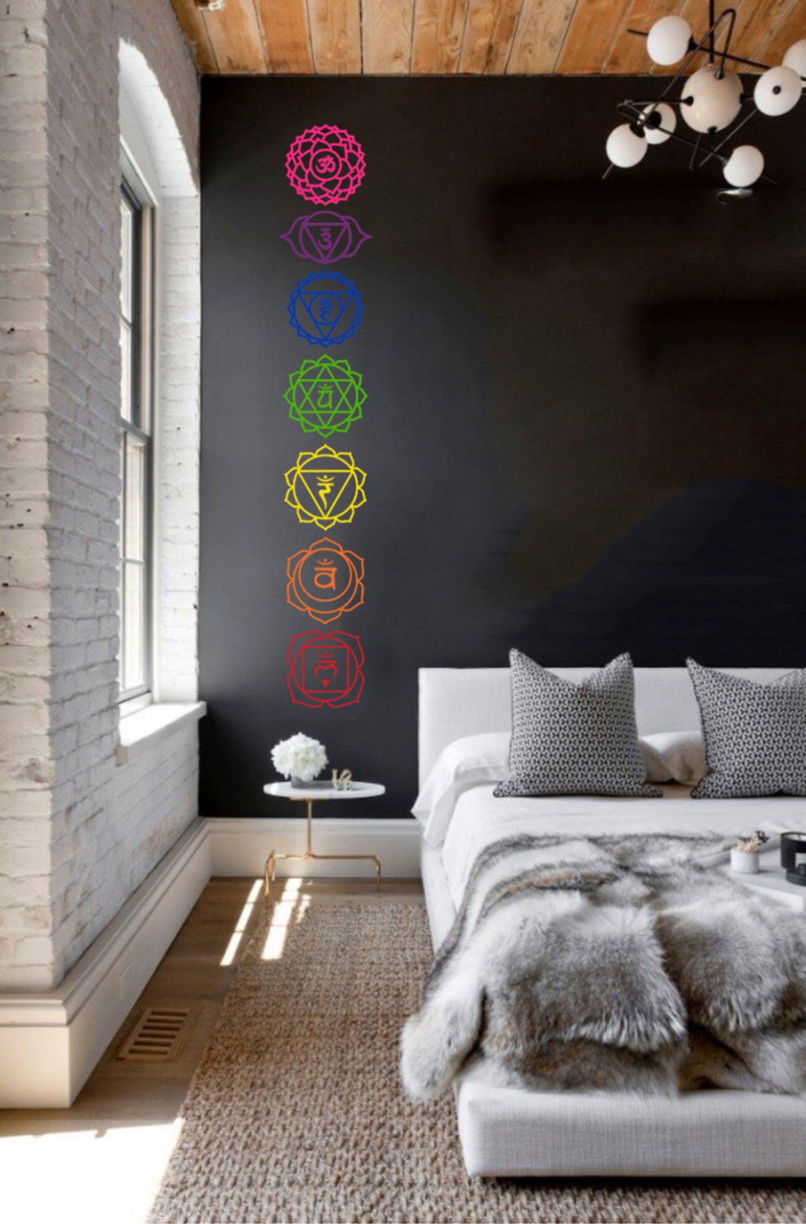 Chakras Wall Decal 7 Chakras Spiritual Decal Namaste Decal - Etsy