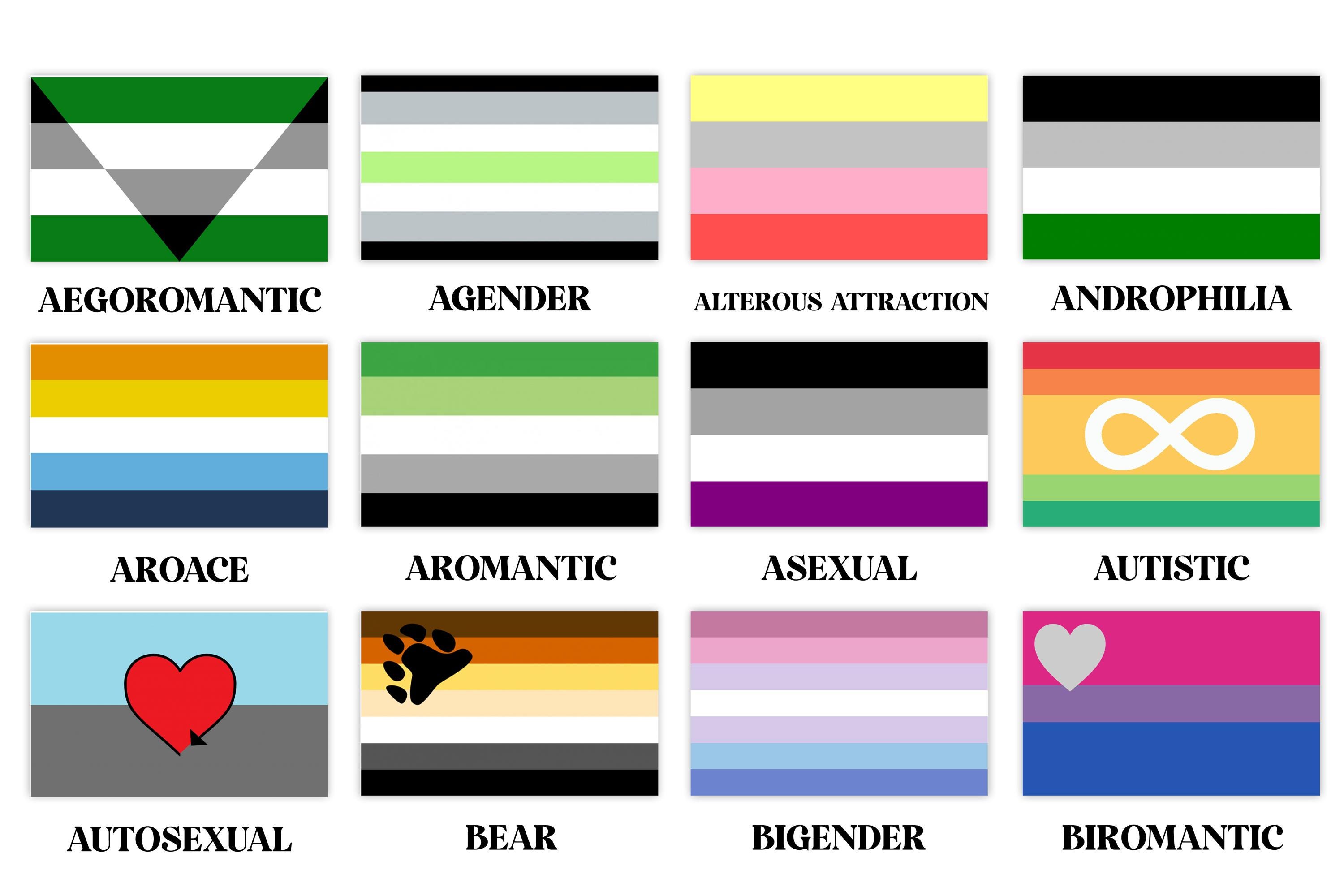 Trigender Pride Flag Decal (waterproof) Purple, Green and Pink Flag - Etsy