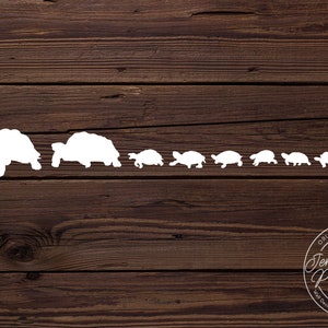 Turtle Family Car Window Decal | Turtle Family Decal | Turtle Decal ...