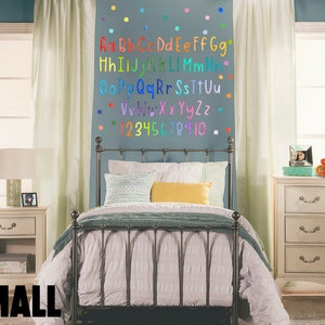 Watercolor Rainbow Alphabet Wall Decal Set: Kids Room Decor - Etsy