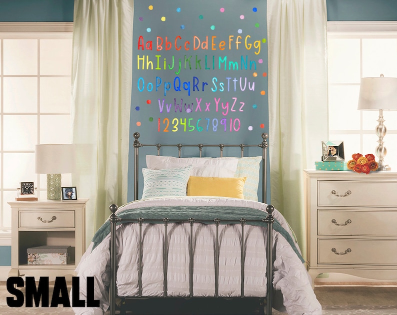 Watercolor Rainbow Alphabet Wall Decal Set: Kids Room Decor - Etsy