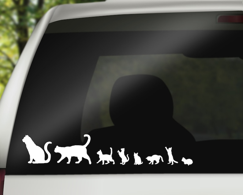 Cat Family Car Window Decal Cat Family Decal Cat Decal - Etsy UK