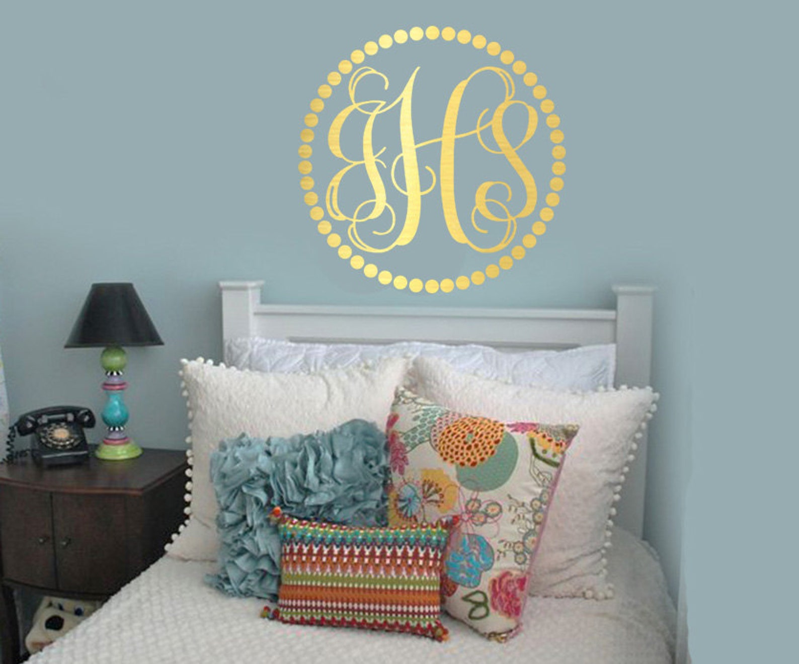 Monogram Wall Decal Initial Wall Decal Nursery Decal - Etsy