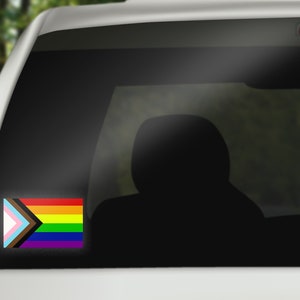 Progress Pride Flag Decal (waterproof) LGBTQAA Rainbow - Etsy